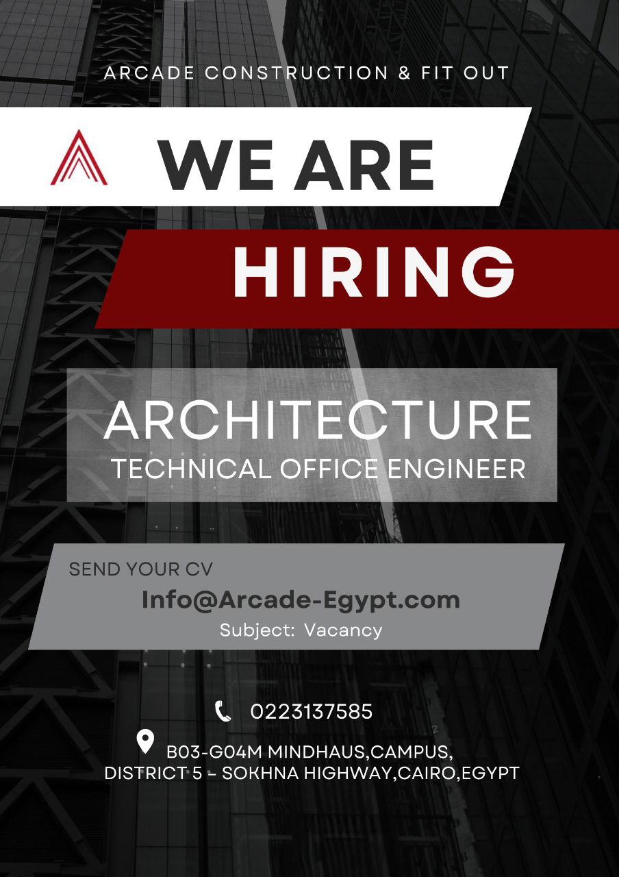 Jobs and Careers at Arcade construction & fitout in Egypt – Join Us Today!